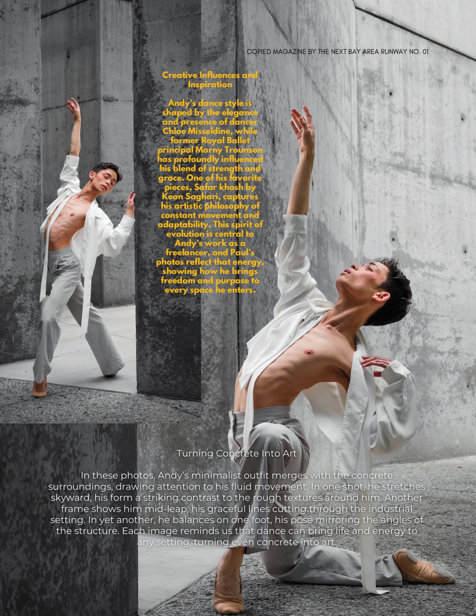 Ballet Dance, Concrete Walls: Andy Nguyen Featured in COPIED Magazine ...